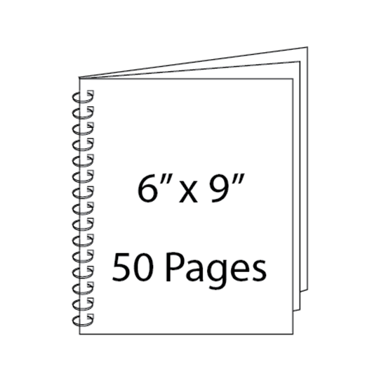 About the Print. 6 x 9 - 50 Page Wire-O Guest Book